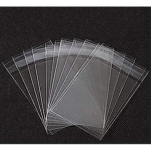 100 Pack 4 3/4in. X 6 1/2in Clear Resealable Cello/Cellophane Treat Bags Self Sealing Bags Food Safe for Cookie Candle Soap Candy Bakery Gift