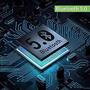 GAROGYI USB Bluetooth Adapter for PC, 5.0 Bluetooth Dongle Receiver Supports Windows 11/10/8.1/8/7/XP for Desktop, Laptop, Mouse, Keyboard, Printers, Headsets, Speakers