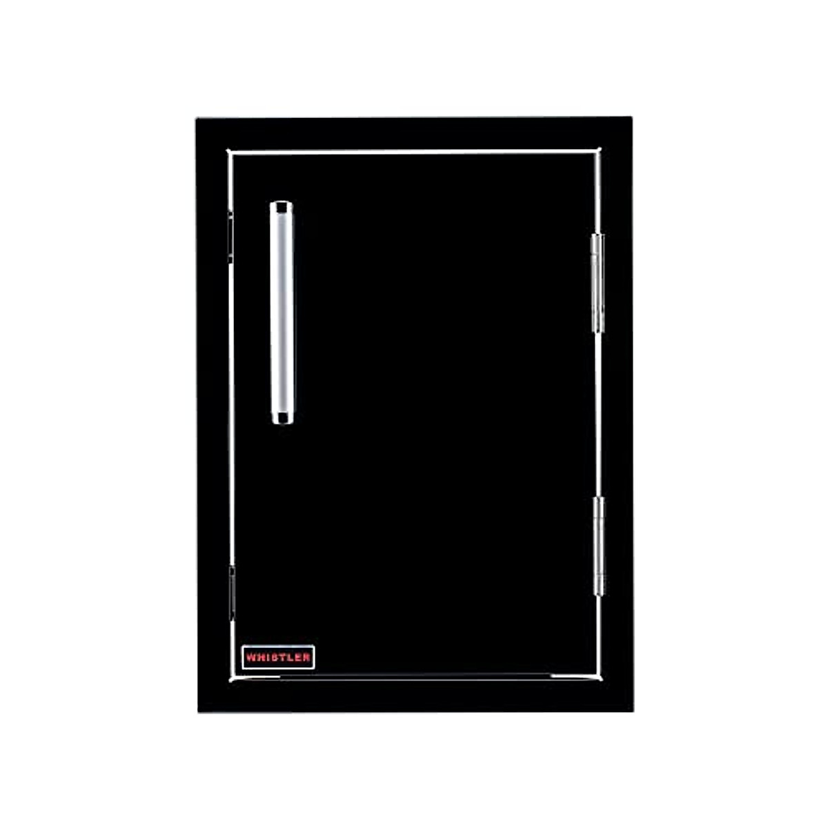 Whistler Outdoor Kitchen Stainless Steel Vertical Single Access Door for BBQ Storage Grill Island,19.50"×26.25"×3.2",Black