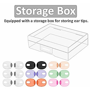 9 Pairs (Fit in Case) Ear Tips Compatible with AirPods 3rd, Replacement Ultra Thin Slim Silicone Eartips Earbuds Gel Cover Accessories Compatible with AirPods 3-3 White Multicolor