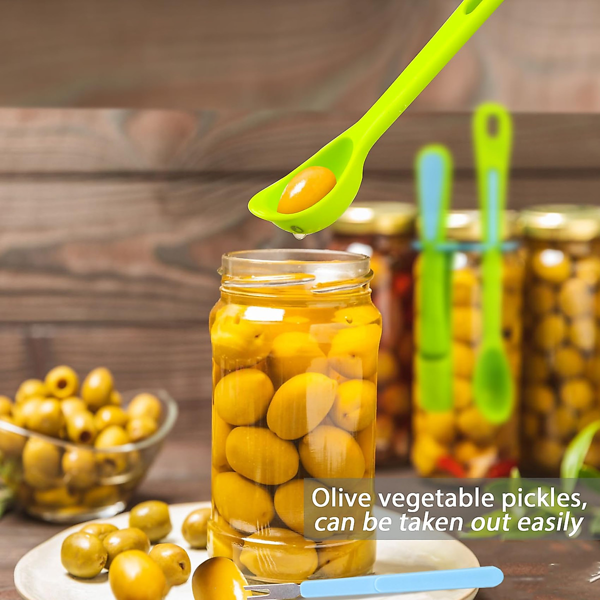 Pickle Fork 2 Pack olive spoon and pickle fork Grabber Tool, Pickle Picker for the jar, Kitchen gadget to remove pickles or olives from jar