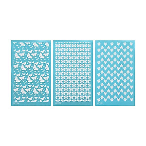 Screen Printing Kit, Reusable DIY Practical Skill Exercises Build Imagination Polymer Clay Silk Screen Stencils for Home Decoration (201, 207, 224)