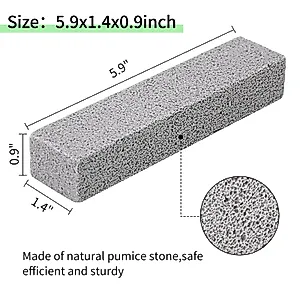 25 Pieces Pumice Stone Toilet Bowl Cleaner, Pumice Scouring Stick Remove Hard Water Ring in Toilet, Pumice Stones for Cleaning, Household, Bath, Kitchen, Pool (5.9 x 1.4 x 0.9 Inches)
