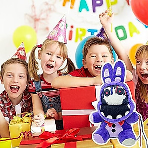 PERUKOYO FNAF Withered Purple Bunny Plush Toys,FNAF Security Breach Bonnie Stuffed Animal Plush for Lovers