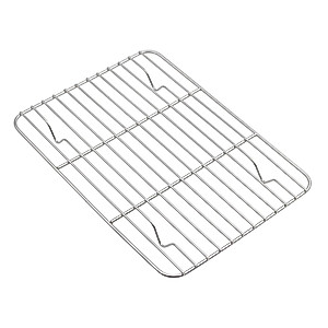 Aspire Baking Sheet with Rack Set, Stainless Steel Cookie Sheet and Cooling Rack, 9.5 Inch X 7 Inch X 1 Inch