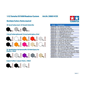 Tamiya 14135 1/12 Yamaha XV1600 Road Star Custom Plastic Model Kit
