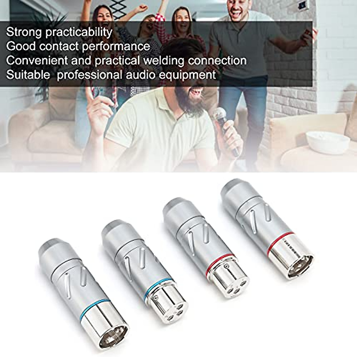 Vifemify 3‑Core Microphone Audio Cable Plug Pure Copper Rhodium‑Plated Microphone Cable Plug