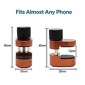 MMOBIEL 4 Pcs/Set Adjustable Metal Clip Fixture Glue Clamp Fastening LCD Screen Repair Tool for Smartphone, Computer, Laptop, Tablet, Ebook - Bronze