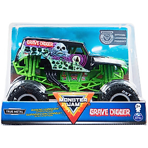 Monster Jam, Official Grave Digger Monster Truck, Die-Cast Vehicle, 1:24 Scale