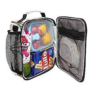 ElliTarr Insulated Lunch Bag for Men Kids Lunch Box for Women Leak Proof Small Cooler Bag Thermal Bag for 5 Hours with Adjustable Shoulder Strap Cute Deer Beige