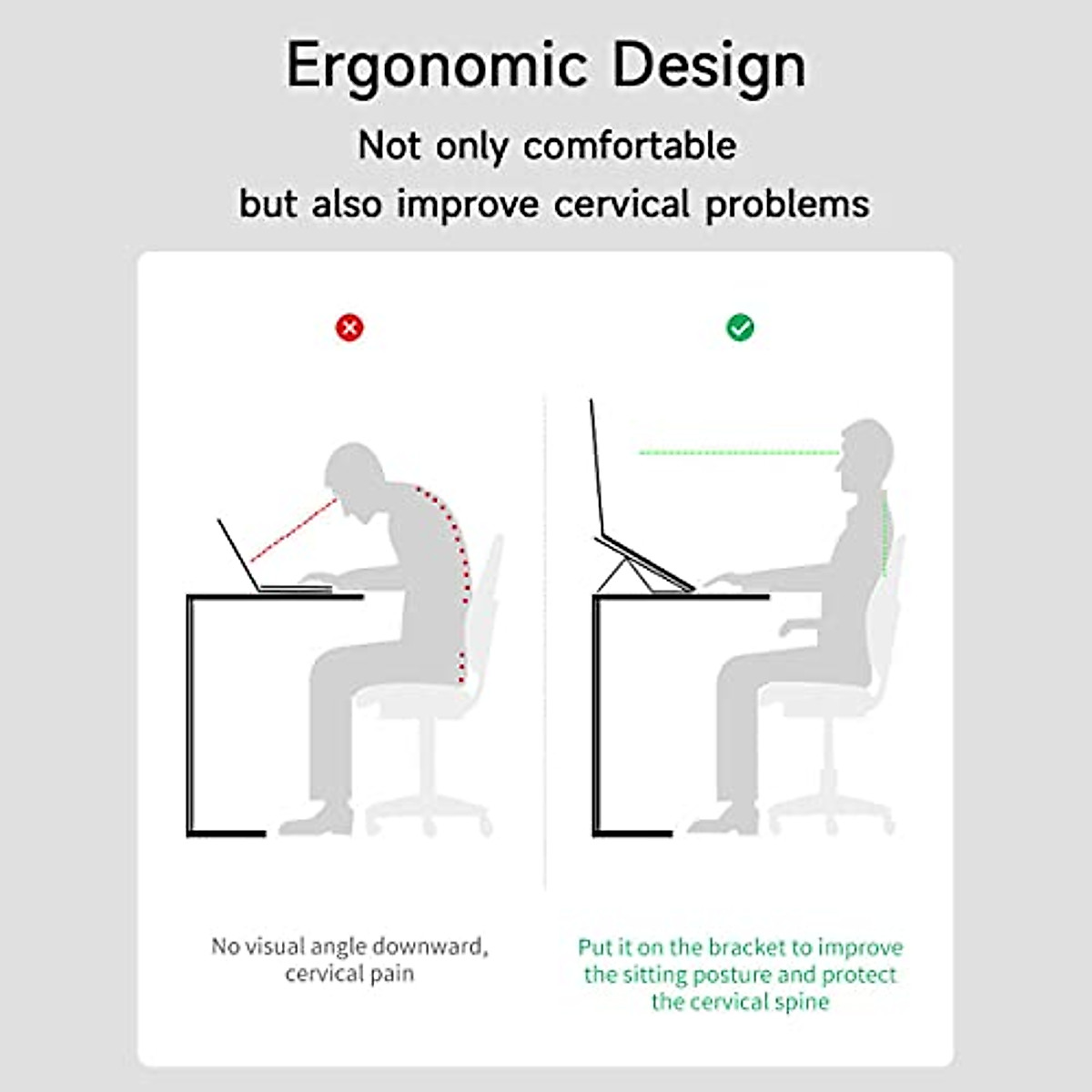 MIUZMORE Laptop Stand, Portable Magic Folding Laptop Stand Acrylic Laptop Stand for Office Desk laptops, Mobile Phones and Tablets, and can be Used Freely in cafes, Libraries, and Offices（Black）