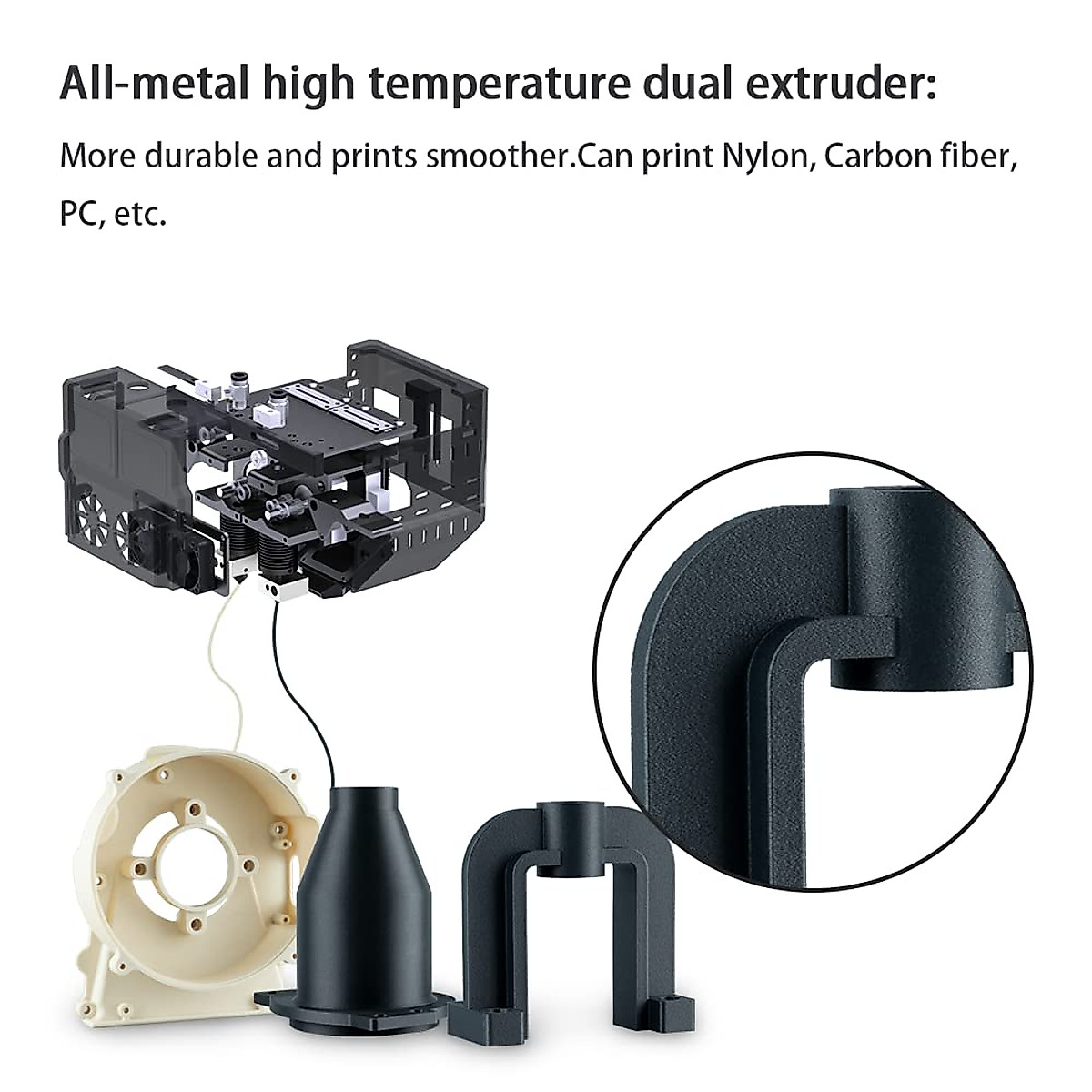 R QIDI TECHNOLOGY i Fast 3D Printer, Industrial Grade Structure, with Dual Extruder for Fast Printing, Super Large Printing Size 330×250×320mm