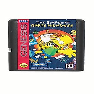 Royal Retro The Simpsons Bart's Nightmare 16 bit SEGA MD Game Card For Sega Mega Drive For Genesis