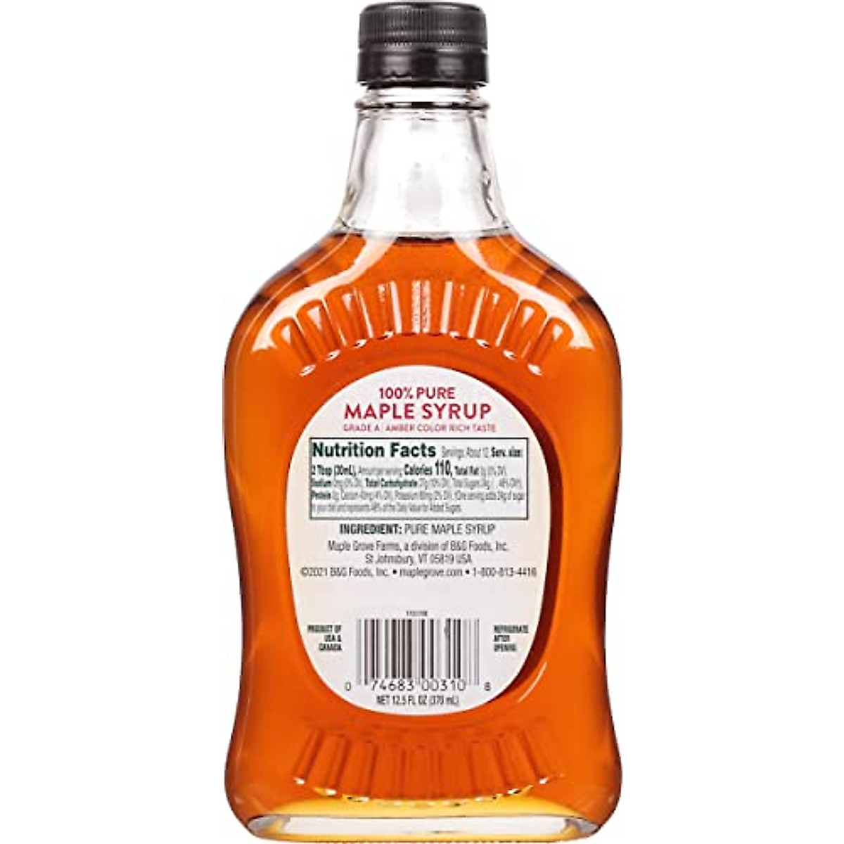 Maple Grove Farms Pure Maple Syrup, 12.5 Oz