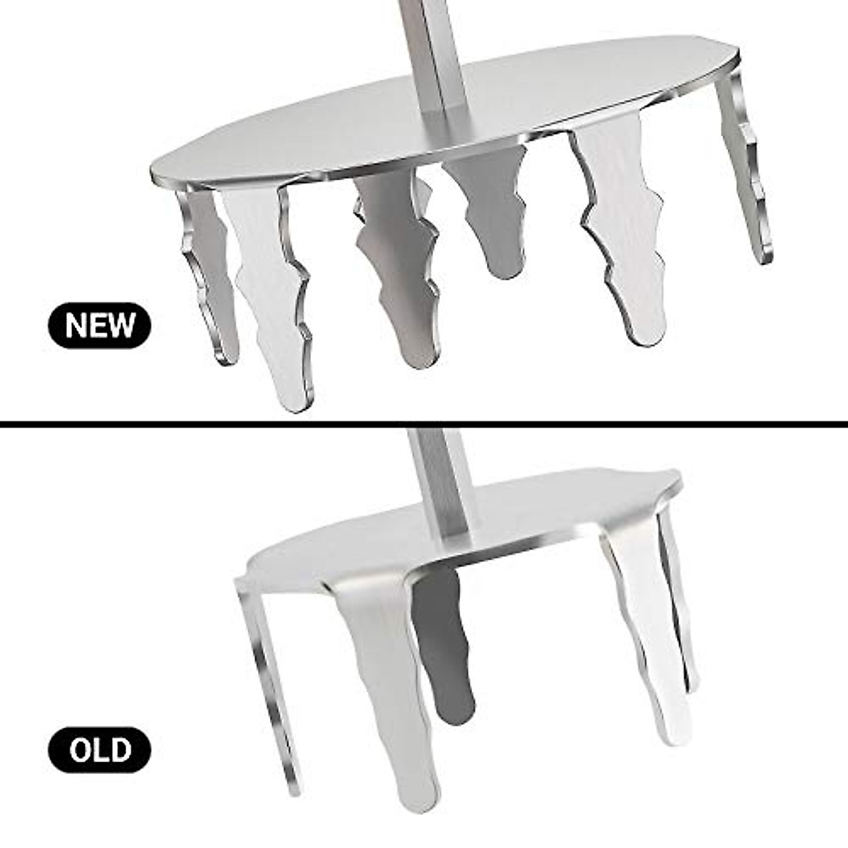 Onlyfire 4 Inch Stainless Steel Pork Puller Used with Standard Hand Drill for Beef, Chicken, Potato Masher and Tamale Meat