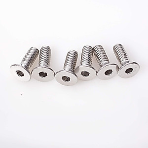 KINJOEK 100 Packs 1/4-20 x 3/4 Inch Flat Head Socket Cap Screws, Allen Hex Socket Drive Countersunk Bolts, 304 Stainless Steel 18-8, Full Thread, Bright Finish, Heavy Duty Hexagon Machine Screw