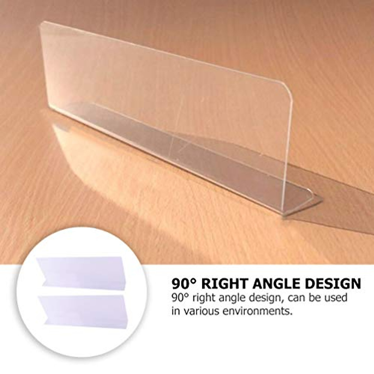 Baluue Acrylic Shelves 10pcs Goods Shelf Dividers Clapboards Acrylic Clear Closet Separators Organizer for Home Wardrobe Cabinet Pantry Store Showroom Office Shelving Divider Clear Shelf Divider