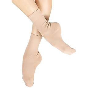 Natalie Dancewear Kids Skin Tone Dance Socks Black NSOCKC
