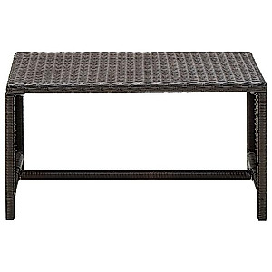 Camerina 4 Piece Patio with Cushions Patio Furniture Sets Outdoor Sectional Furniture Conversation Sets Patio Furniture Set Rattan Brown