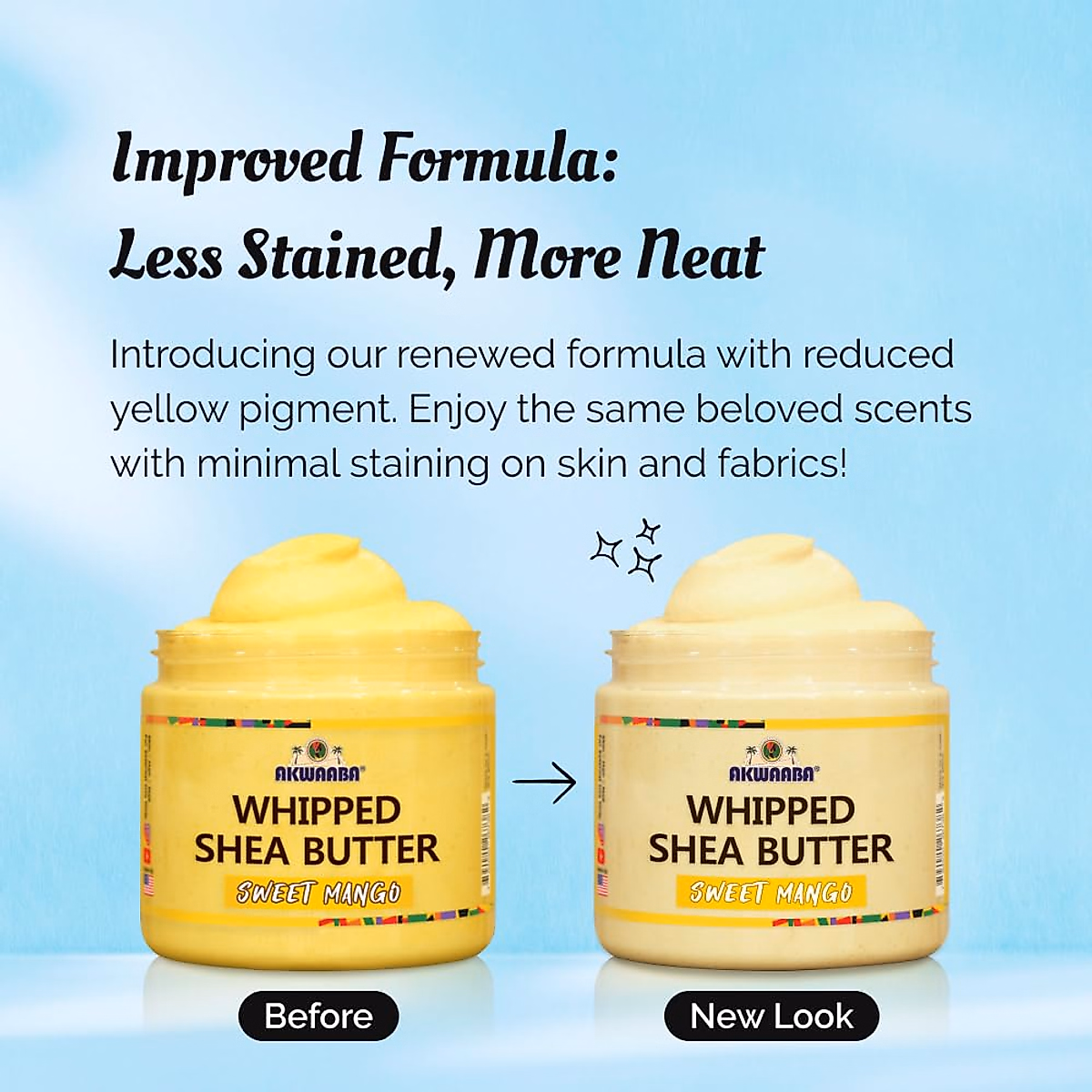 AKWAABA Whipped Shea Butter (Pink Sugar) - Nourishes, Moisturizes & Soothes | Pure Shea Butter | No Dyes & Parabens | 12 oz / 340 g