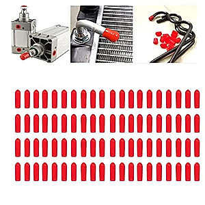 Thread, Flexible Wide Application Oil Proof Flame Retardant Screw End Cap 200 Pcs Resistance for Flanges(3mm/0.12in)