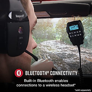 Cobra 75 All Road Wireless CB Radio - Dual-Mode AM/FM, Full 40 Channels, Bluetooth Connectivity, Digital Noise Cancellation, Waterproof, Instant Channel 9, 4-Watt Output, Easy to Operate, Black