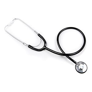 McKesson General Exam Stethoscope - Medical-Grade, Lightweight Design, and Precision Acoustic Performance - 1-Tube, Single Sided Chestpiece - Black, 21 In. Tube, 1 Count