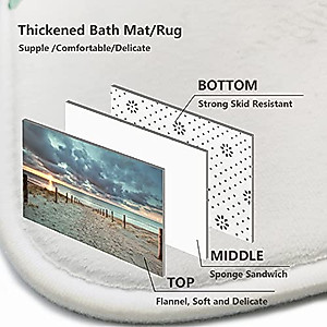 Tropical Ocean Summer Coastal Nautical Beach Theme bathroom Decor 4 Pcs Blue Shower Curtain Sea Sets, Sharks and Dolphins Durable Shower Curtain Toilet Lid Cover and Bath Mat with 12 Hooks, 72" x 72"