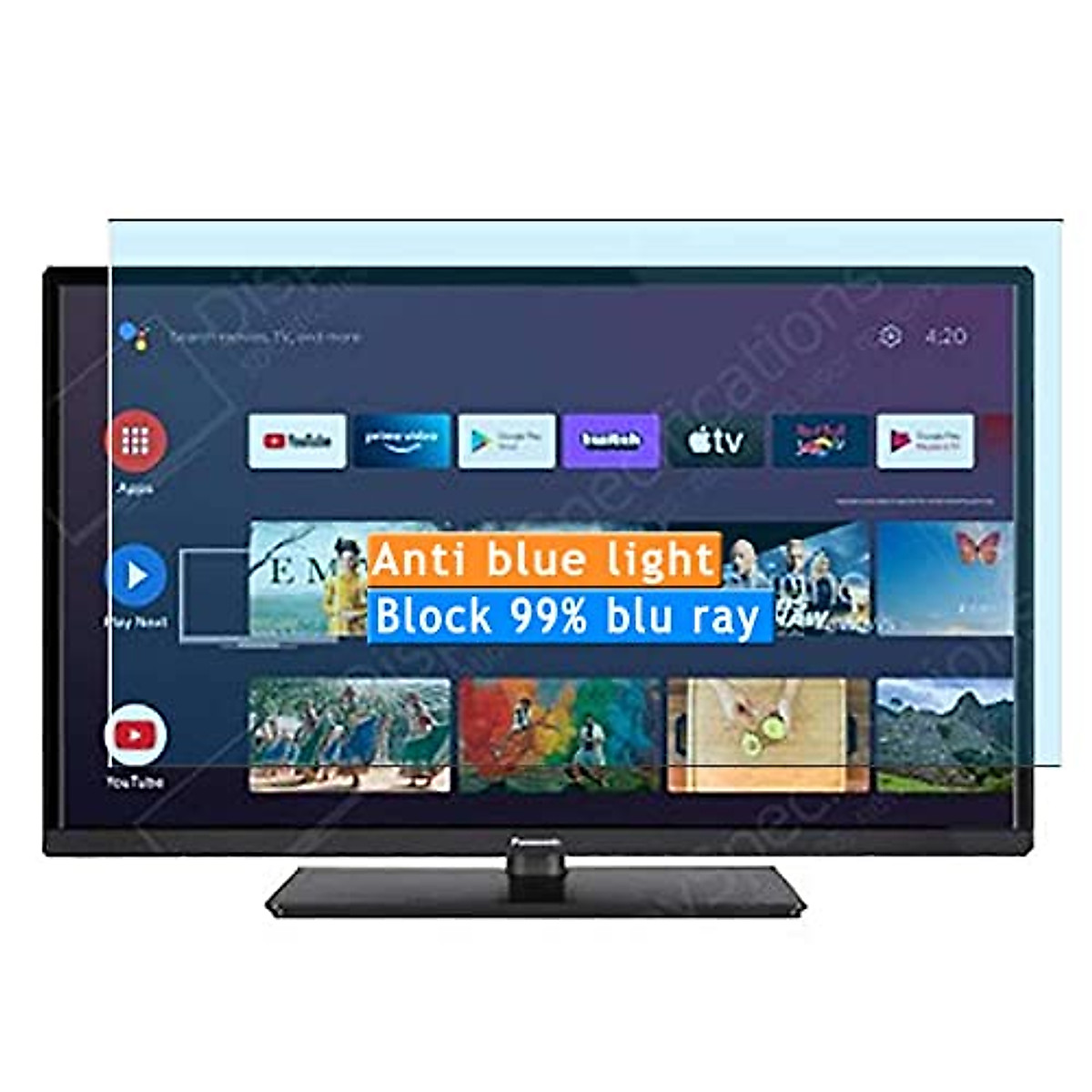 Vaxson 2-Pack Anti Blue Light Screen Protector, compatible with Panasonic TX-24LS480 23.8" TPU Film Protectors Sticker [ Not Tempered Glass ]