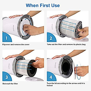 Azeus Air Purifier for Large Rooms (C8 filter)