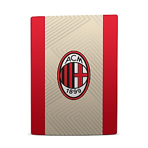Head Case Designs Officially Licensed AC Milan Away 2021/22 Crest Kit Vinyl Faceplate Sticker Gaming Skin Decal Compatible With Sony PlayStation 5 PS5 Digital Edition Console and DualSense Controller