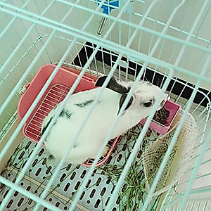 Hamiledyi Rabbit Litter Box,Rabbit Toilet Potty Trainer Corner Litter Pan for Rabbits Bunny Guinea Pigs Chinchilla Ferret Small Animals