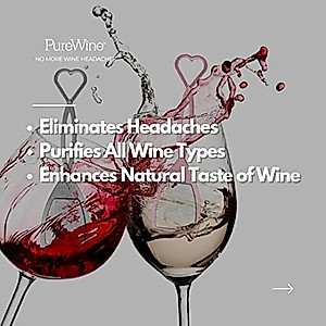 PureWine Silver & Gold Wand Technology Histamine and Sulfite Filter, Purifier Reduces Wine Allergies, Stir Stick Aerates Wine - Pack of 8