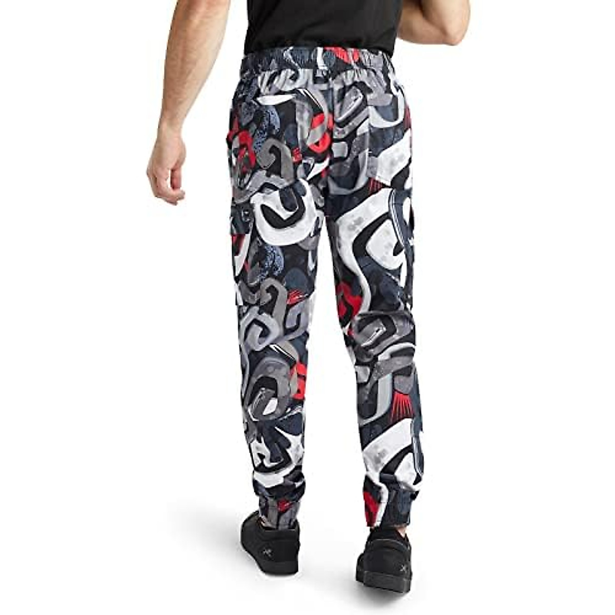 CHEF 360 Men's 7-Pocket Graffiti Print Stretch Jogger Chef Pant (L)