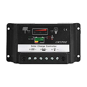 GLOGLOW 30A Solar Charge Controller, 12V/24V Solar Panel Battery Intelligent Regulator Portable Safety Charging Controller with USB Port Display