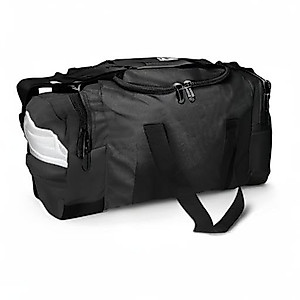 ASA TECHMED Large EMT First Responder Trauma Medical Bag Empty for Home 21x12x9 Inches, Office, School, EMTs, Paramedics, First Responders, Black