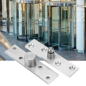 2PCS Rotatable Door Pivot Hinges 360 Degree Stainless Steel Concealing Hinges Door Pivot Hinges Up Down Shaft Hinges Set for Windows Fence Sheds Kitchen Gate(2pcs)