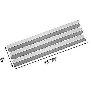 Votenli S9602A(4-Pack) S1108A(4-Pack) 15 7/8" Stainless Steel Heat Plate and Burner Replacement for Broil King 9625-84, 9625-87, 9635-84, 9635-87, Baron 320, Baron 340, Baron 420, Baron 440,