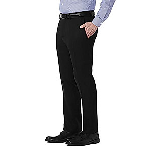 Kenneth Cole REACTION mens Urban Heather Slim Fit Flat Front dress pants, Black, 36W x 30L US