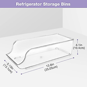 Puricon (2 Pack Fresh Food Containers for Fridge Bundle with 1 Pack Refrigerator Organizer Bins Can Dispenser Storage Holder