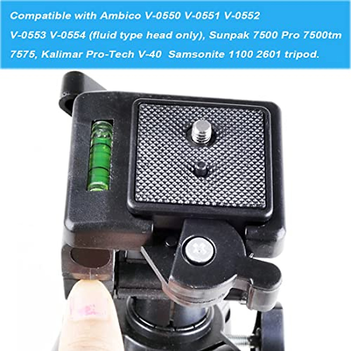 IOUALEY 2 Pack 41mm and 43mm Tripod Quick Release Plate Camera Mounting Adapter, 2 Sizes QR Release Camera Tripod Ball Head Parts Replacement Compatible with Ambico Sunpak Kalimar Zomei Tripod Mount