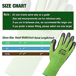 WORKPRO 2 Pairs Garden Gloves, Working Gloves with Eco Latex Palm Coated, Works Gloves with Touchscreen for Weeding, Digging, Raking and Pruning(L)