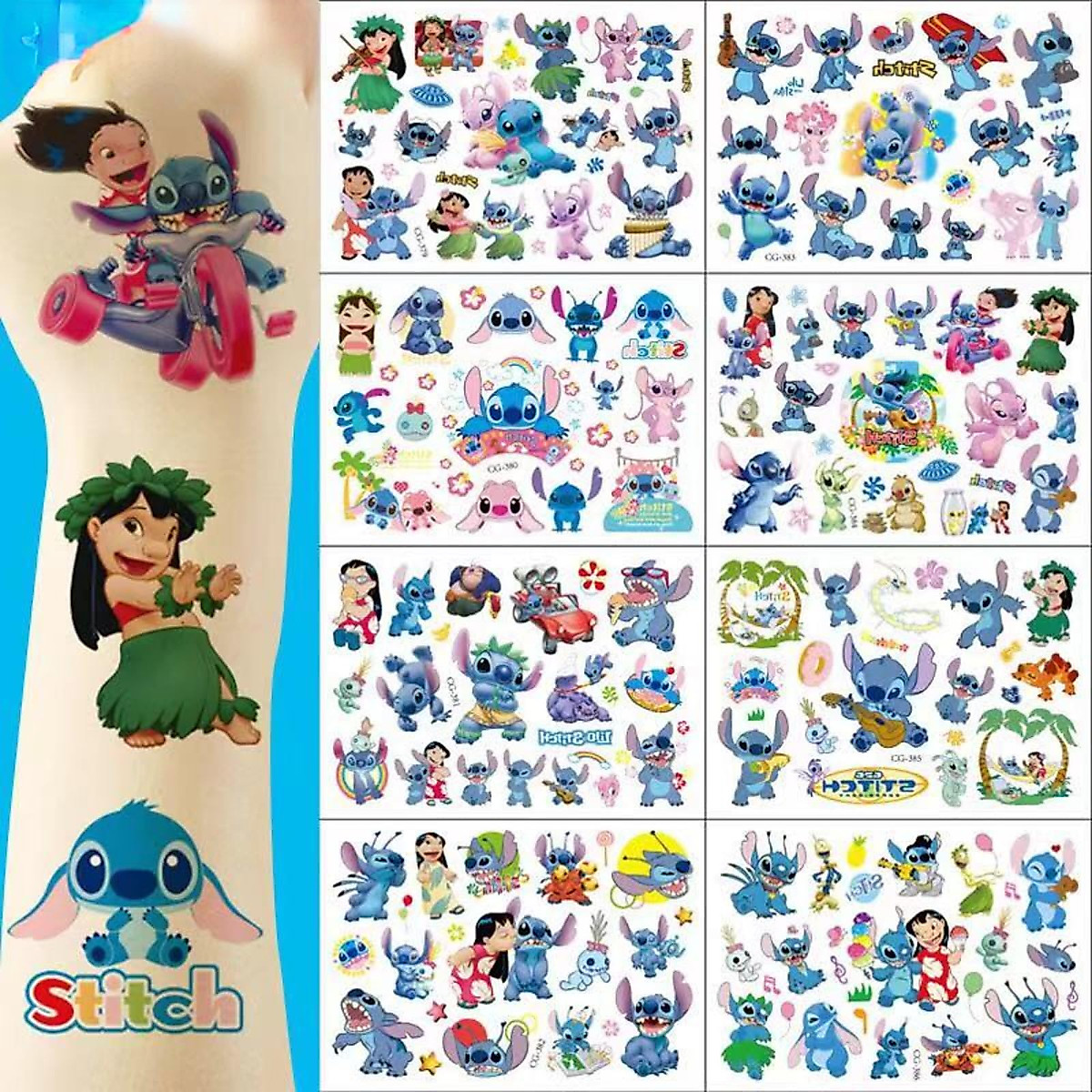 FLYZKUO Upgrade Your Style with our Stitch Merchandise Set - Complete with Drawstring Bag, Stickers, Lanyard, More