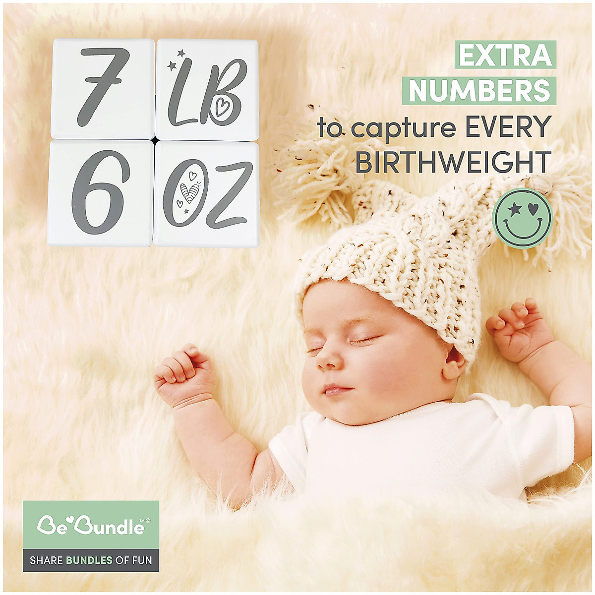 Luxury, Designer Baby Milestone Blocks for Baby boy or Girl. 8 Premium Baby Monthly Blocks to Capture More Special Memories - 18 Celebrations, All Birth Weights/Ages & Every Year from 2023-2123!!!