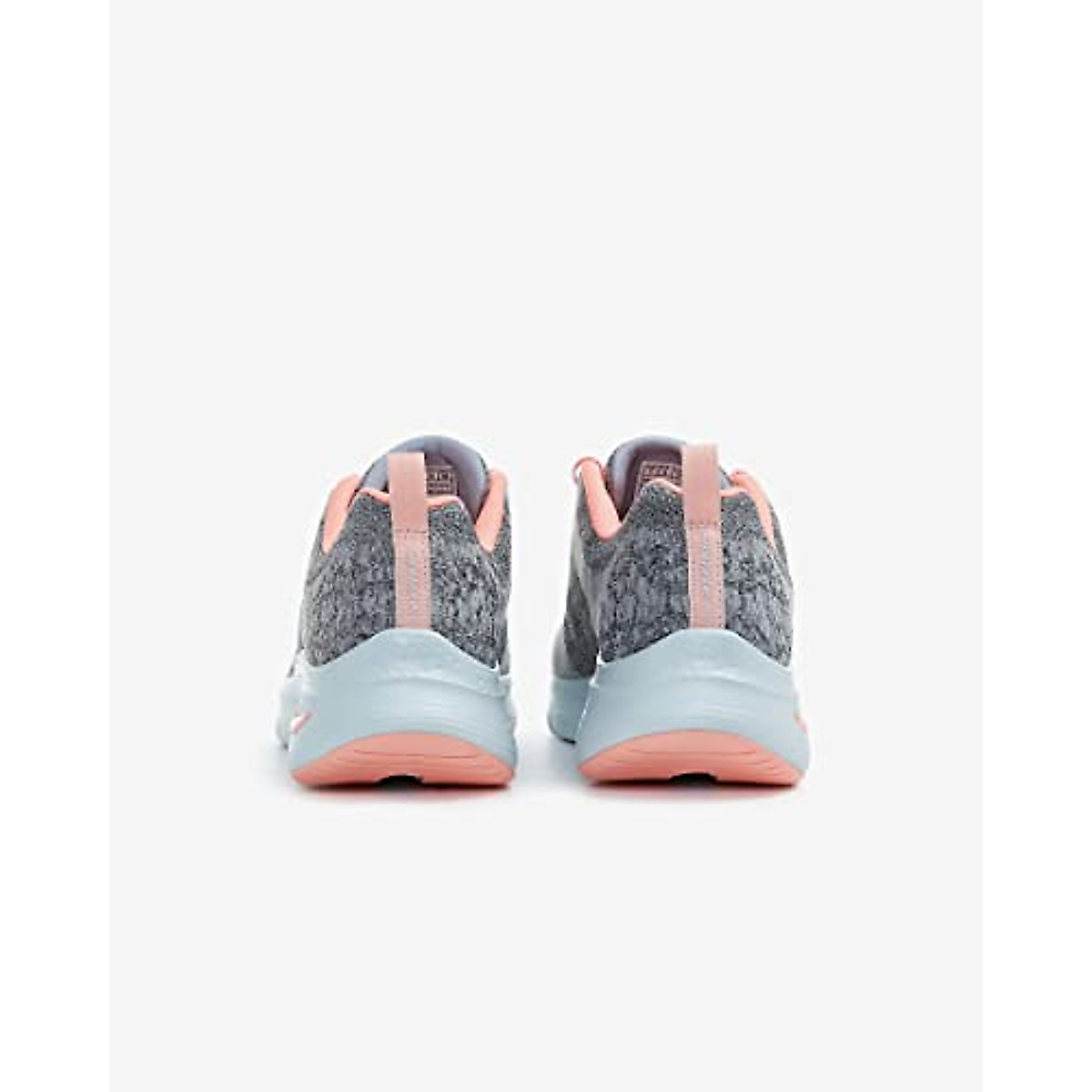 Skechers Women's Sneaker, Gray Knit Pink Trim, 8