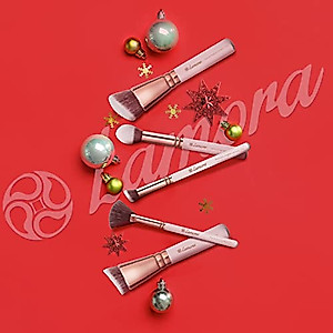 Pro Face Contour Brush Set - Synthetic Contouring Sculpting and Highlighting Kit - Cream Blush Powder Flat Nose Cheek Round Small Angled Fan Tapered Precision Kabuki Foundation Makeup Brushes