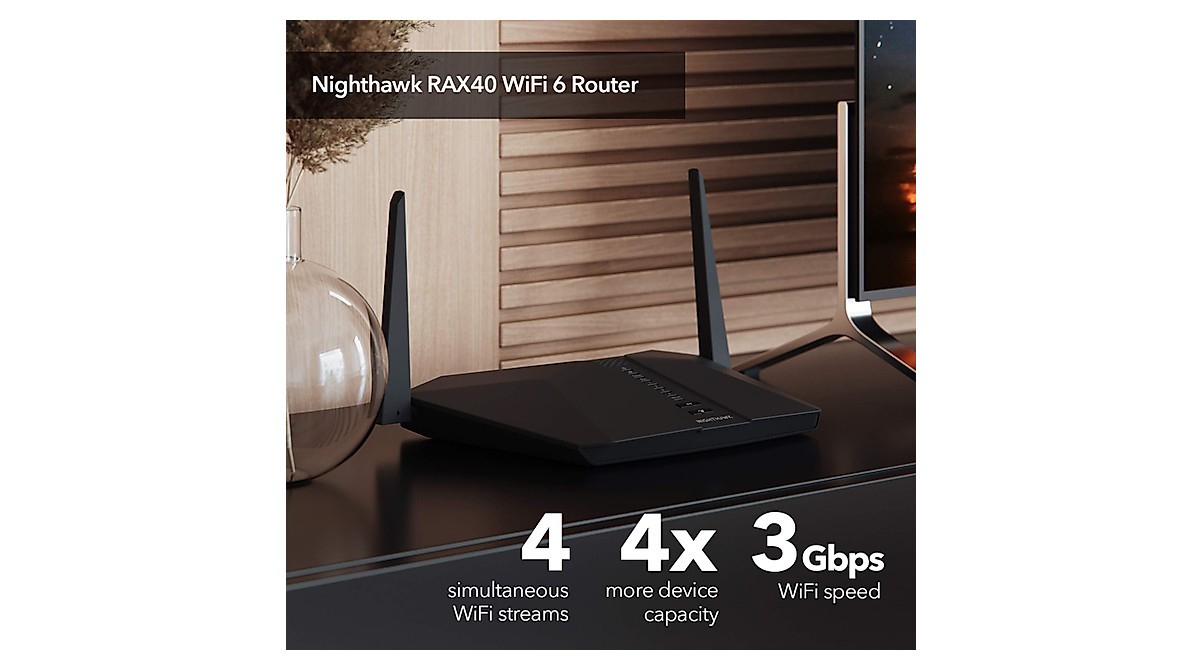 NETGEAR Nighthawk AX4 Wi-Fi 6 Router - Fast Speeds & Wide Coverage