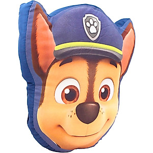 Hasbro Paw Patrol Chase Head Shaped Super Soft Deluxe Pillow Cushion 40cm 16"