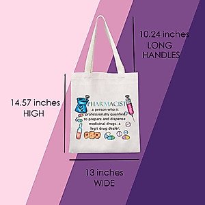 MNIGIU Pharmacist Tote Bag Pharmacist Thank You Gift Pharmacist Shopping Bag Pharmacist Graduation Gift Pharmacist Grad Gift for Pharmacist (Shopping Bag)