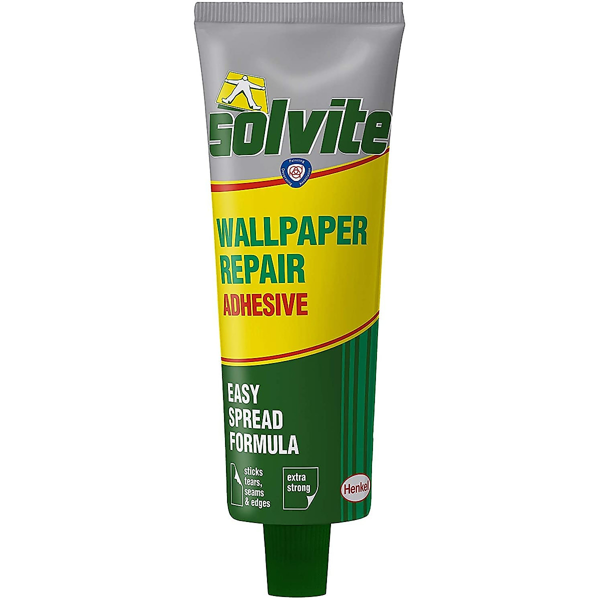Solvite Wallpaper Repair Adhesive, Wallpaper Paste for Fixing Tears, Seams & Edges, Extra-Strong Glue for Seam Repair, Easy-Spread Wallpaper Glue, 1x56g